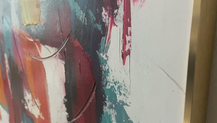 Large Colorful Living Room Wall Painting Colorful Abstract Canvas Art ...