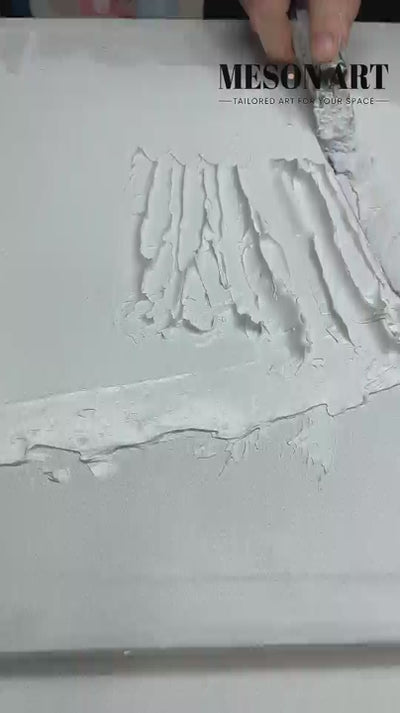 White plaster abstract art White abstract painting White abstract art ...