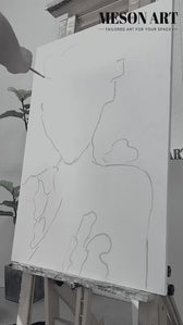 Black Abstract Man Oil Painting Black Abstract Man Canvas Art Abstract ...