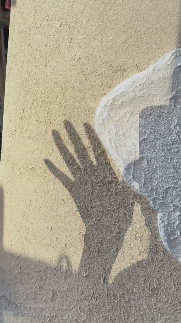 Large Wave Beach Texture Painting Beige and White Textured Canvas Art ...