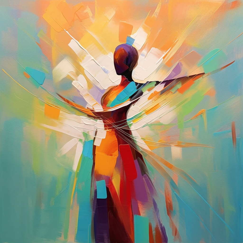 Palette Woman Oil Painting Palette Model Canvas Art Abstract People Art ...