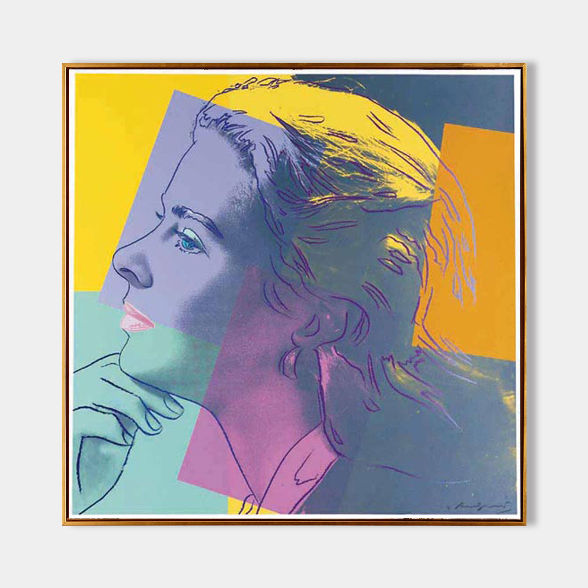 Pretty Woman Pop Portrait Art Andy Warhol Portrait Paintings colorful ...