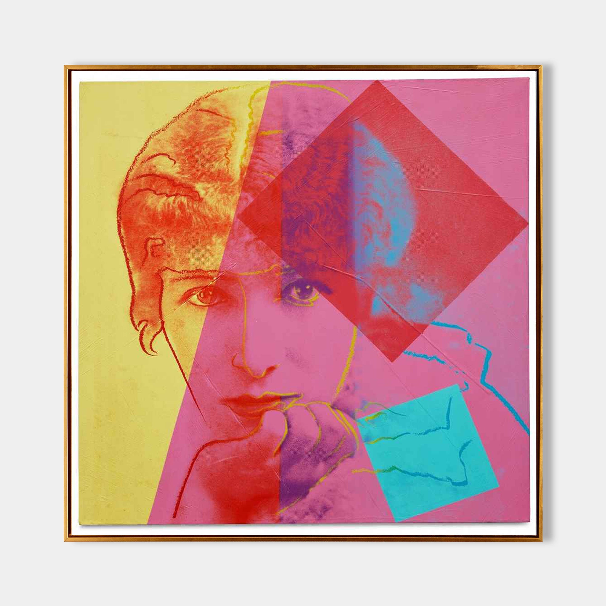 Beautiful Woman Pop Portrait Art Andy Warhol Portrait Paintings ...