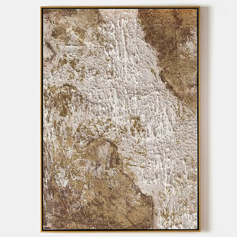 Brown Abstract Oil Painting 3D Textured Acrylic Painting on Canvas ...