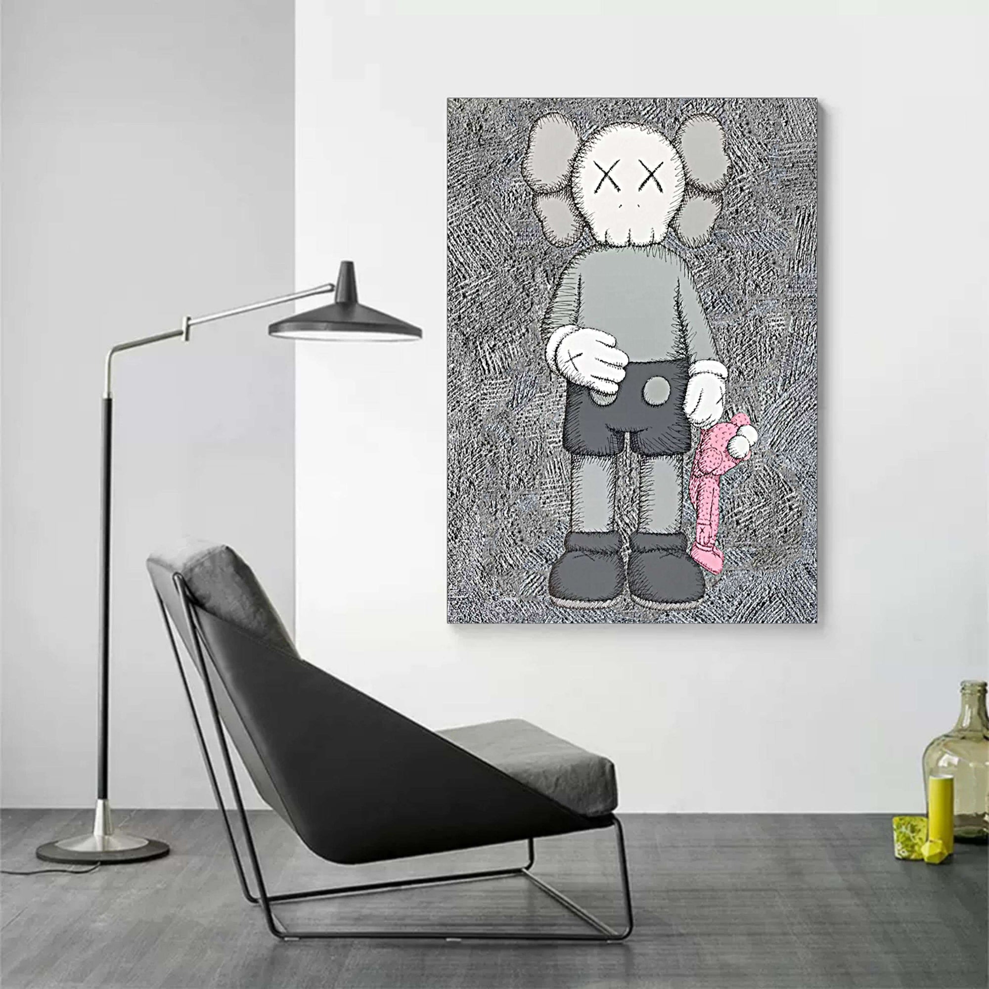 Large KAWS Wall Art KAWS Canvas Art KAWS Artwork KAWS Figure Paintings ...