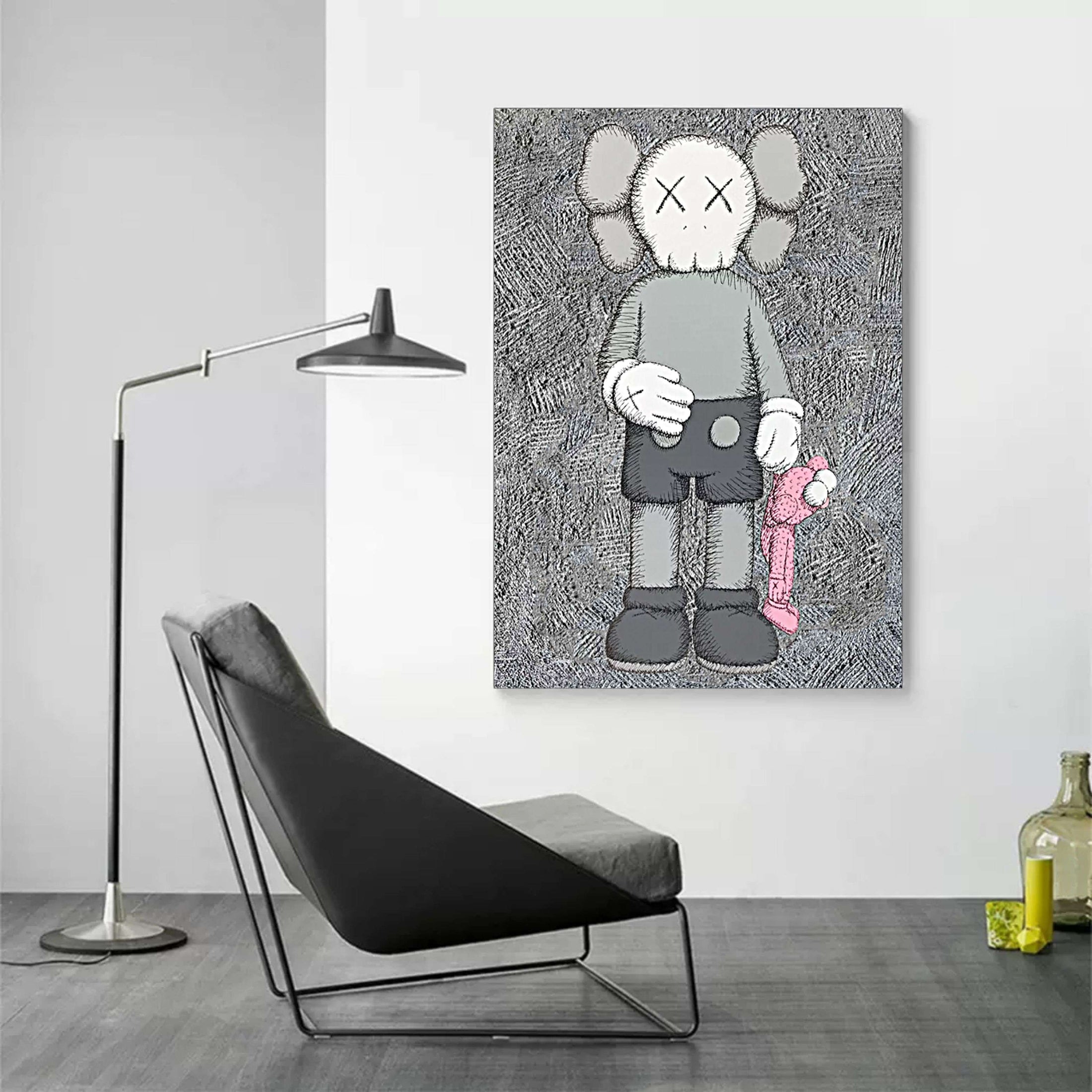 Large KAWS Wall Art KAWS Canvas Art KAWS Artwork KAWS Figure Paintings ...