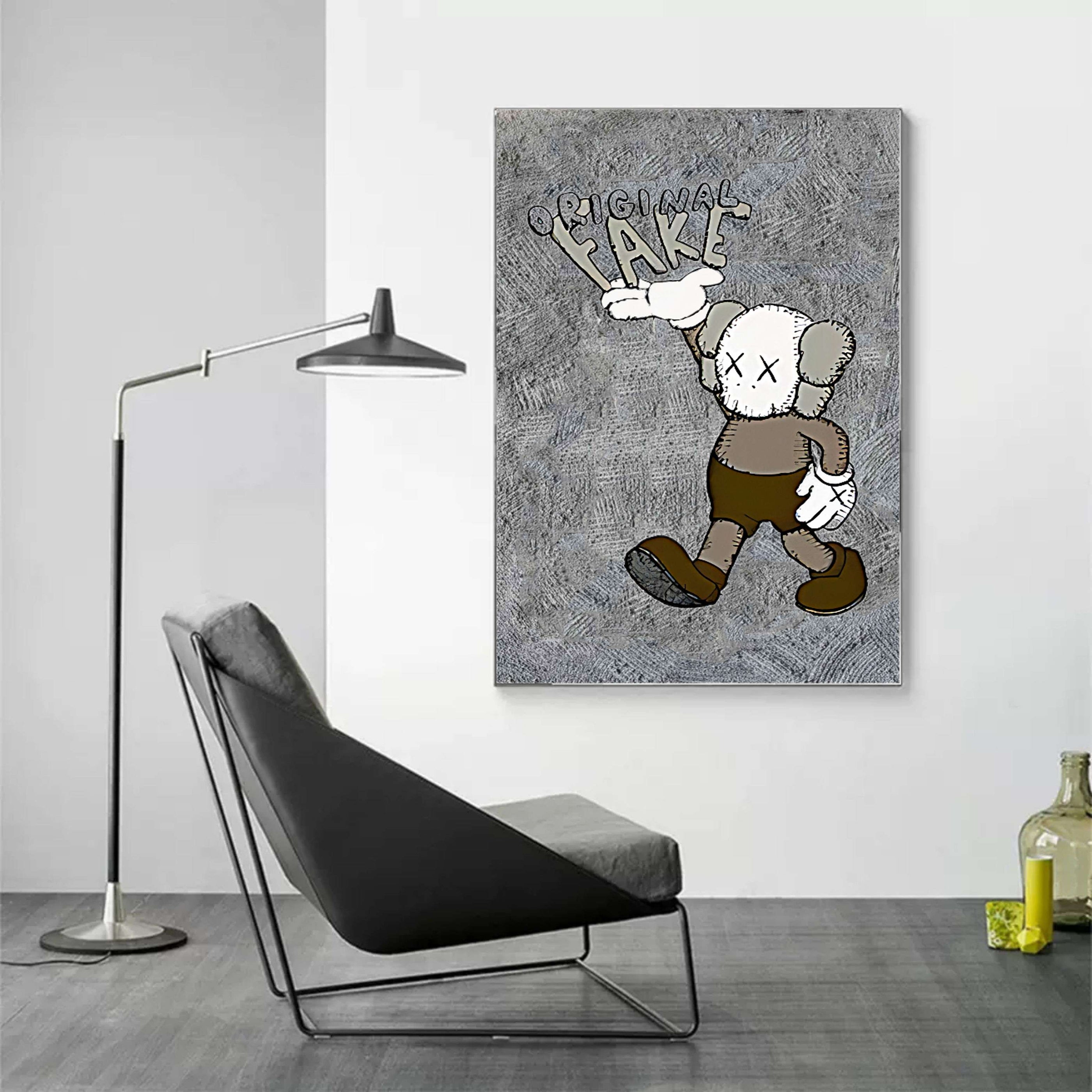 Large KAWS Painting on Canvas KAWS Pop Art KAWS Wall Art KAWS Figures ...