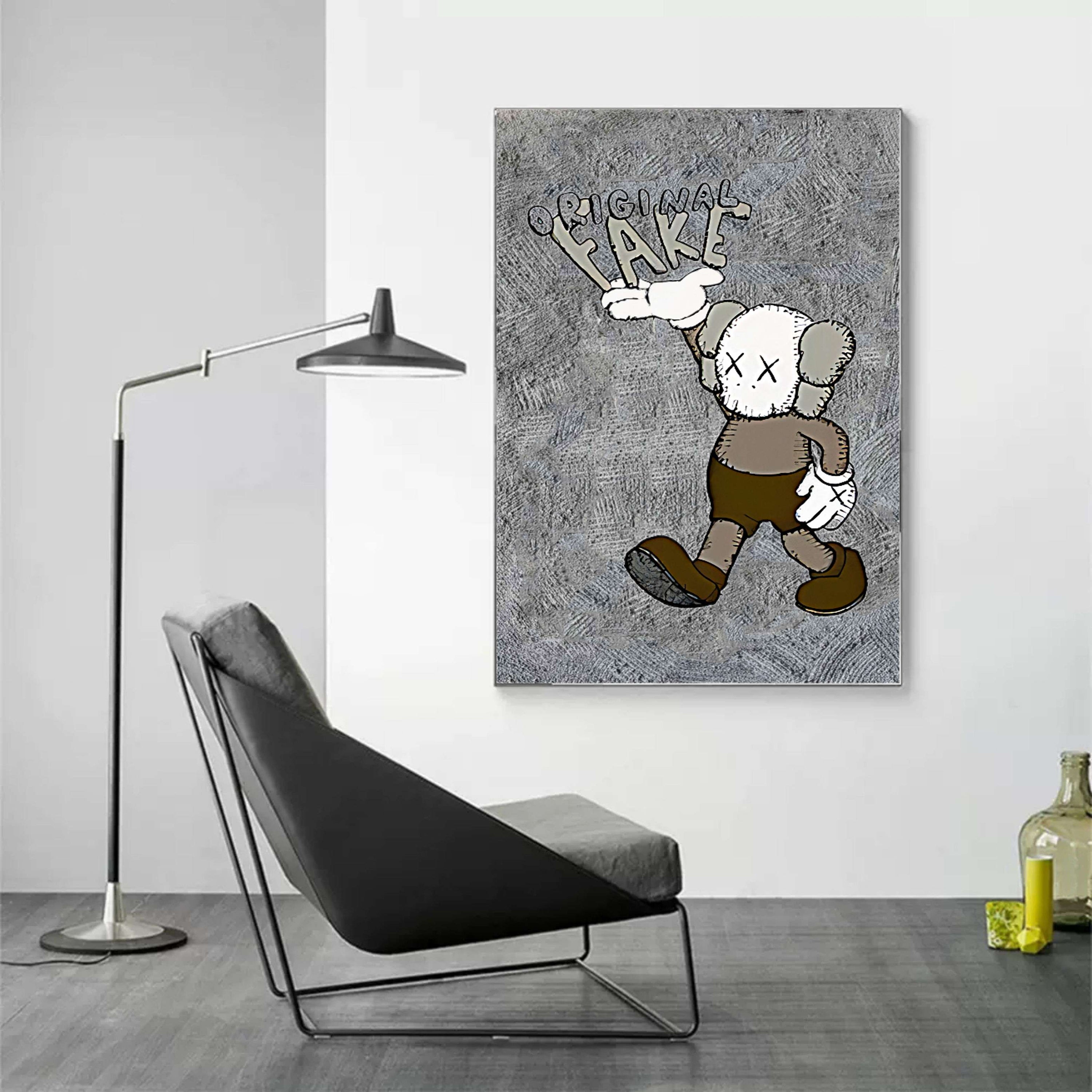 Large KAWS Painting on Canvas KAWS Pop Art KAWS Wall Art KAWS Figures ...