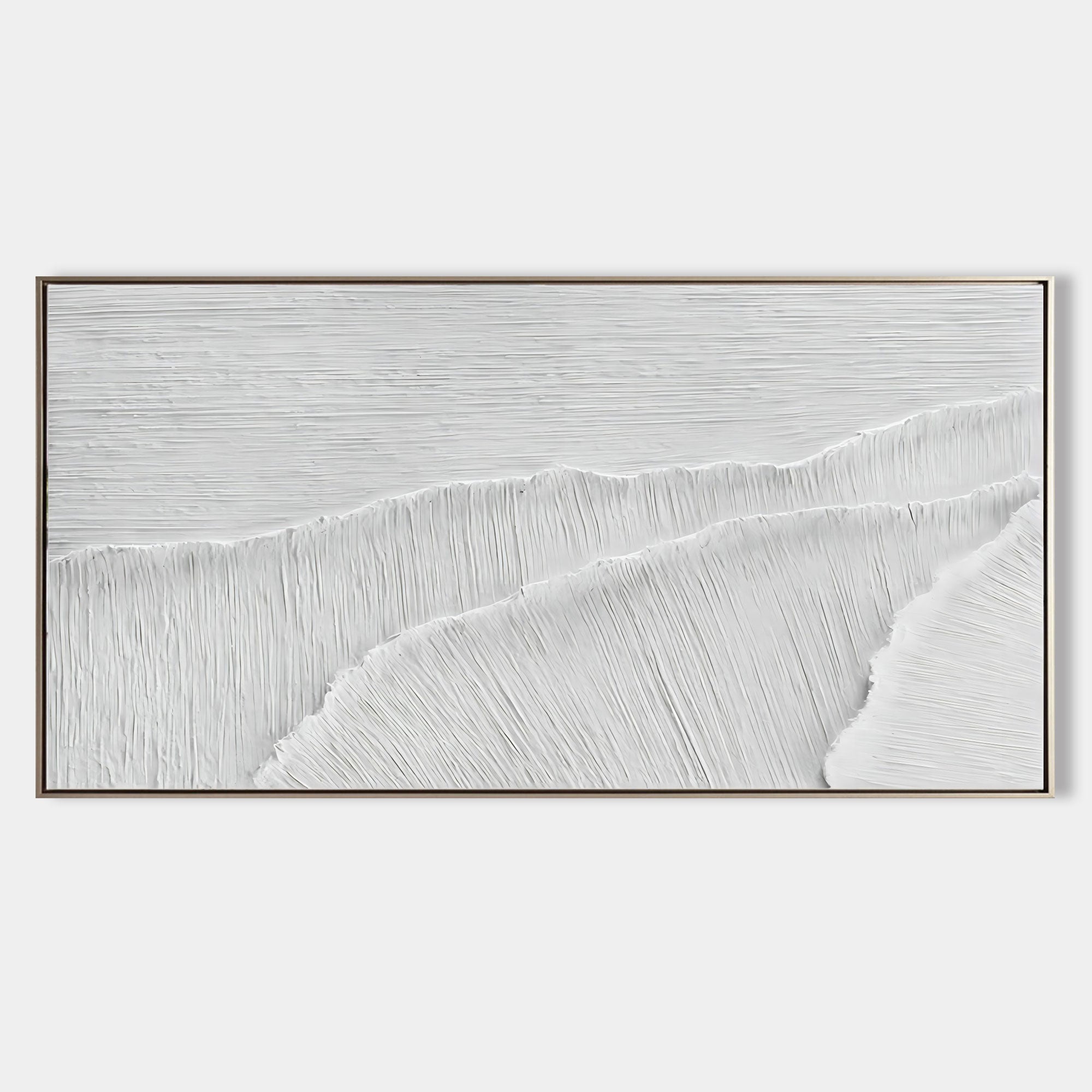 Oversized White 3D Abstract Painting Plaster Wall Art 3D Textured ...