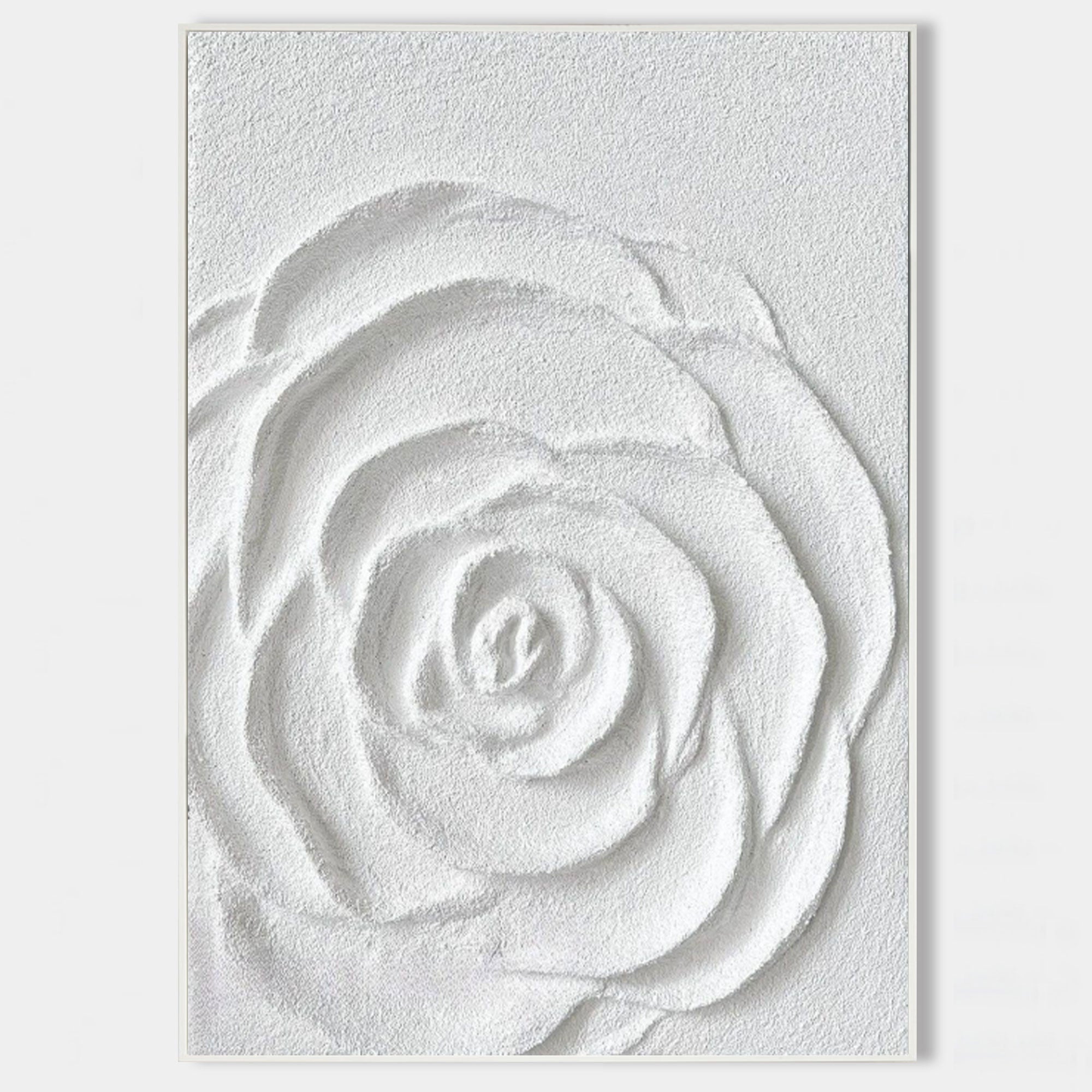 White Flower Plaster Art 3D Plaster Art Plaster Wall Art Plaster ...