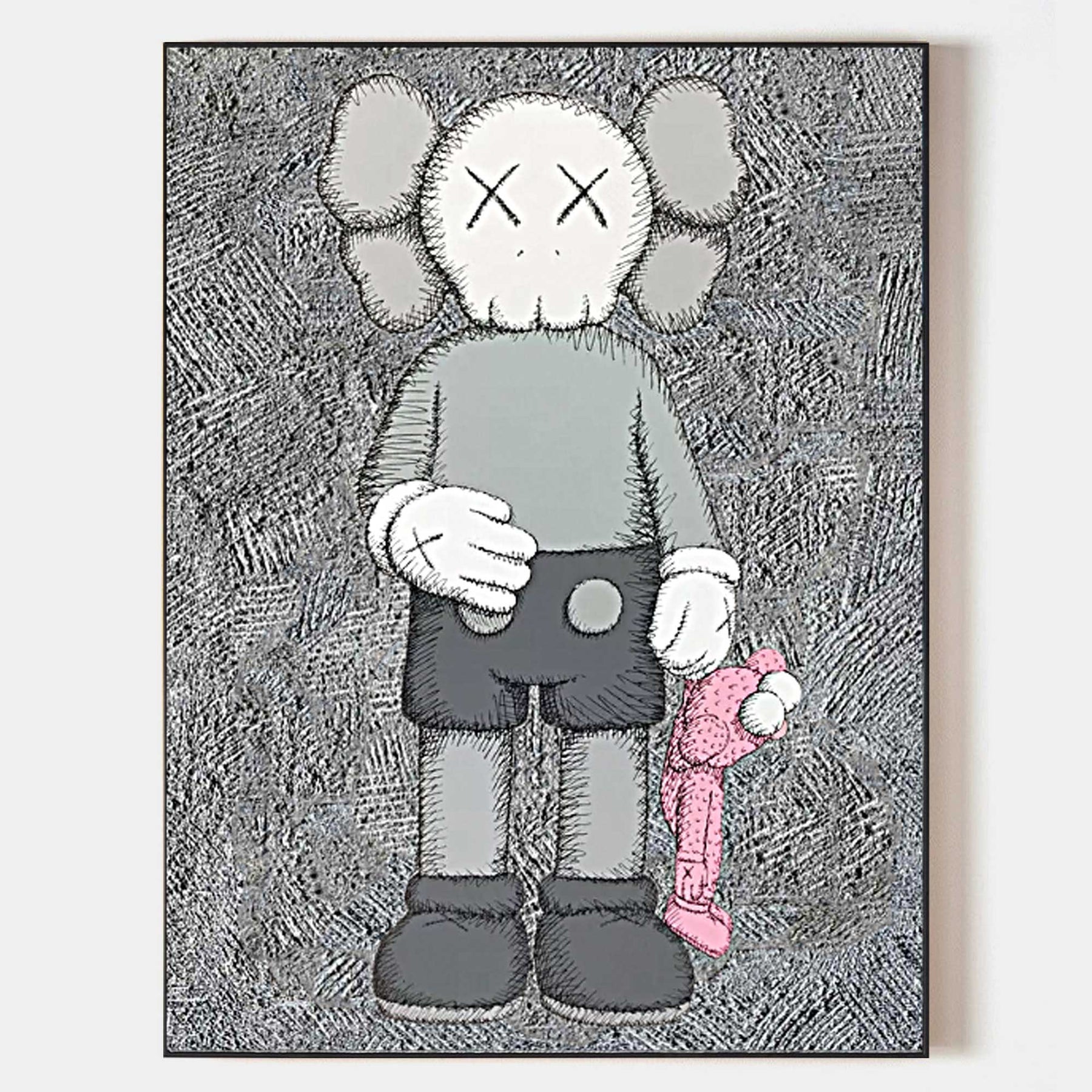 Large KAWS Wall Art KAWS Canvas Art KAWS Artwork KAWS Figure Paintings ...