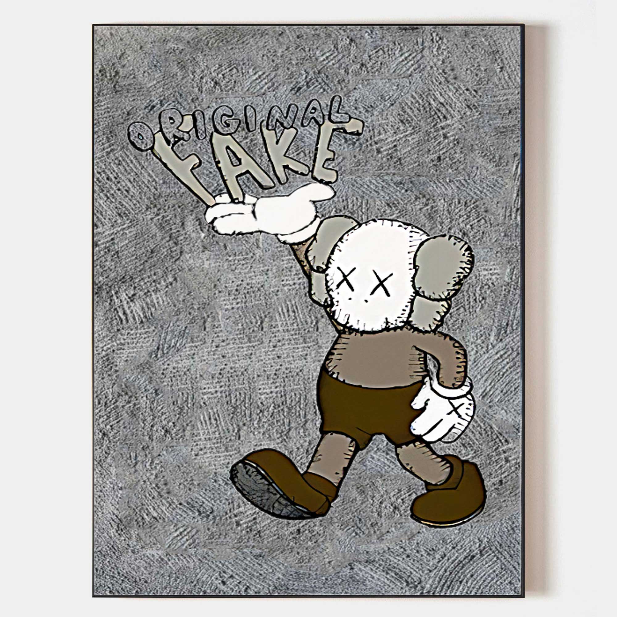 Large KAWS Painting on Canvas KAWS Pop Art KAWS Wall Art KAWS Figures ...