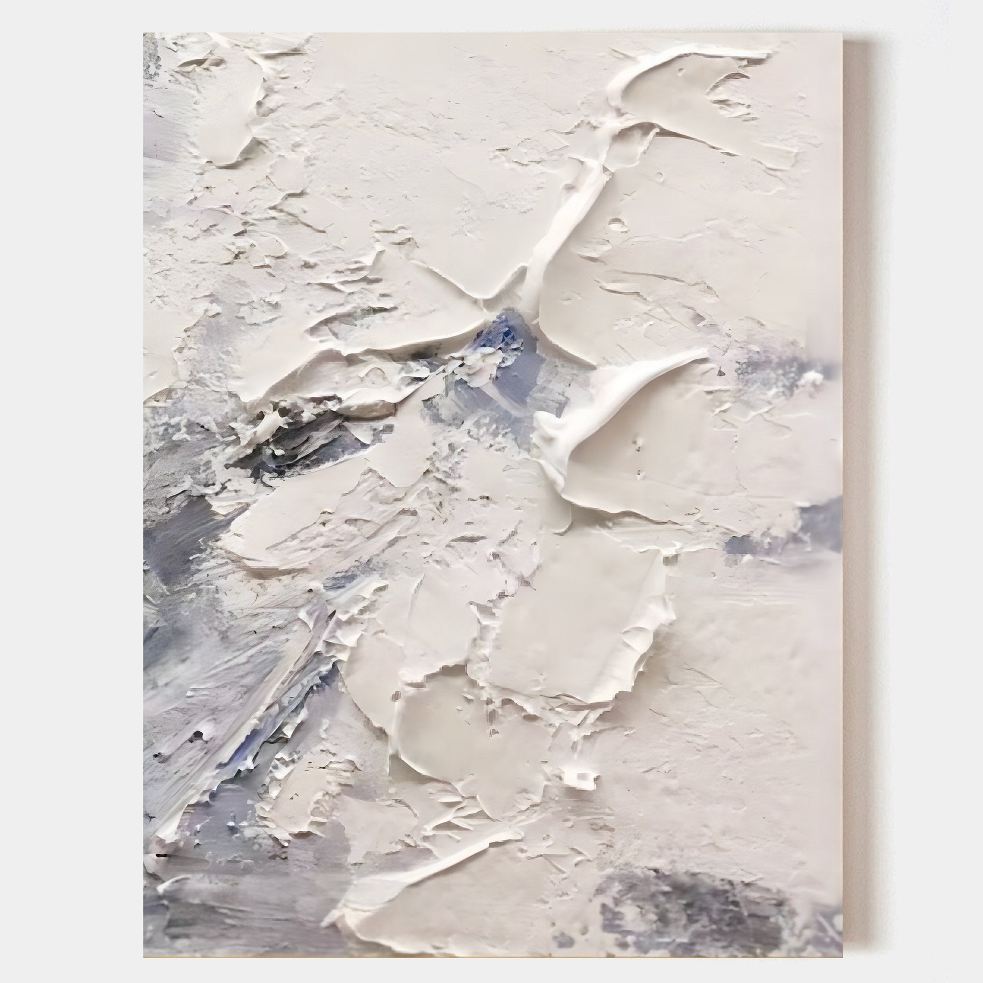 Large White 3D Abstract Art Plaster Art On Canvas Plaster Wall Art ...