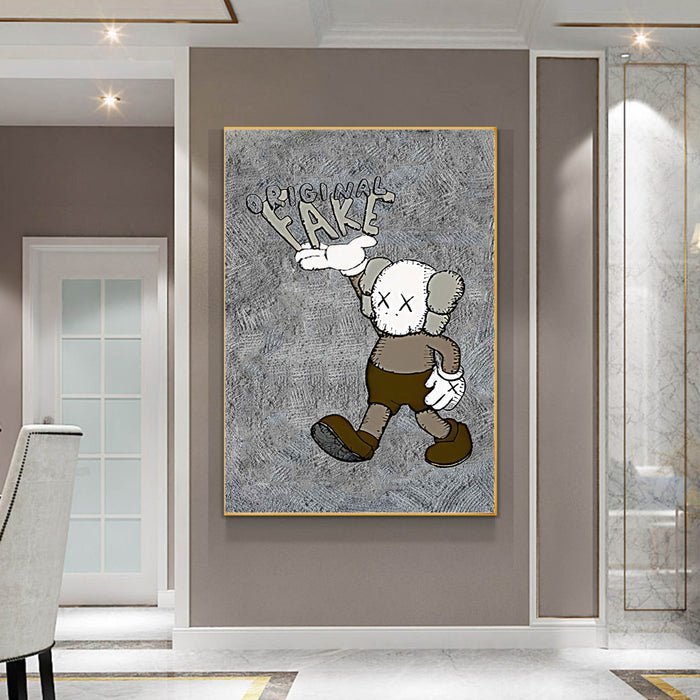 Large KAWS Painting on Canvas KAWS Pop Art KAWS Wall Art KAWS Figures ...