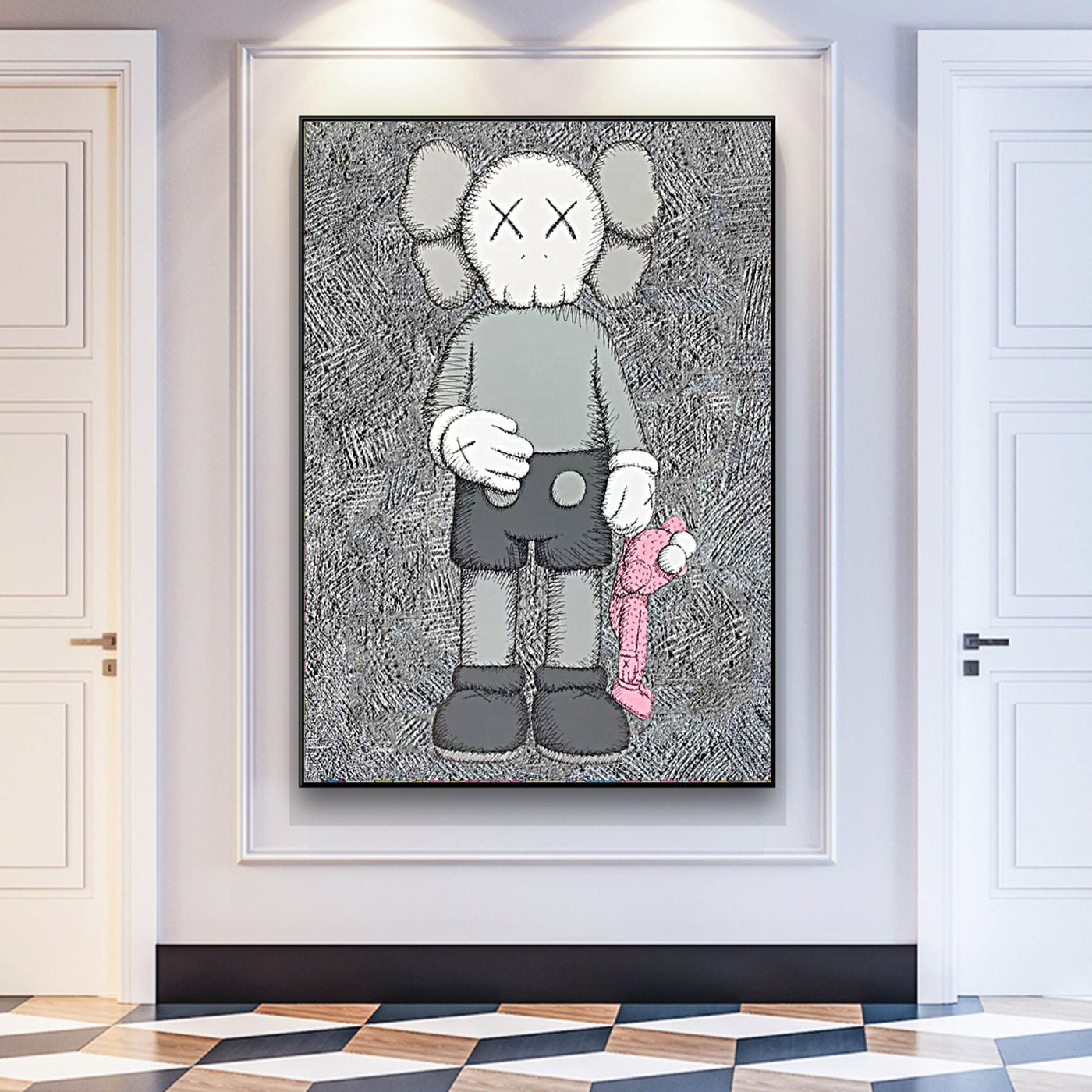 Large KAWS Wall Art KAWS Canvas Art KAWS Artwork KAWS Figure Paintings ...