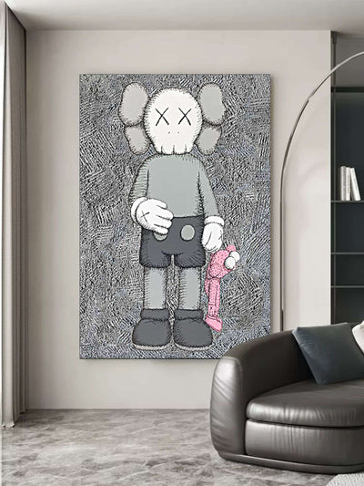 Large KAWS Wall Art KAWS Canvas Art KAWS Artwork KAWS Figure Paintings ...