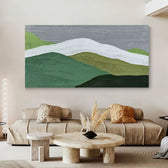Large 3D Plaster Art Large 3D Green Abstract Painting Large 3D Green ...