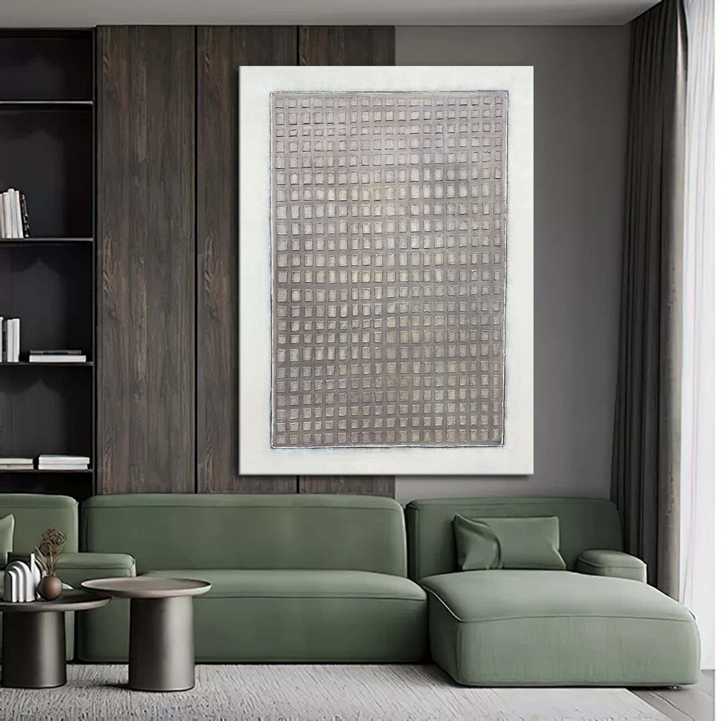 Large 3D Gray Texture Wall Painting Gray Abstract Oil Painting Gray ...