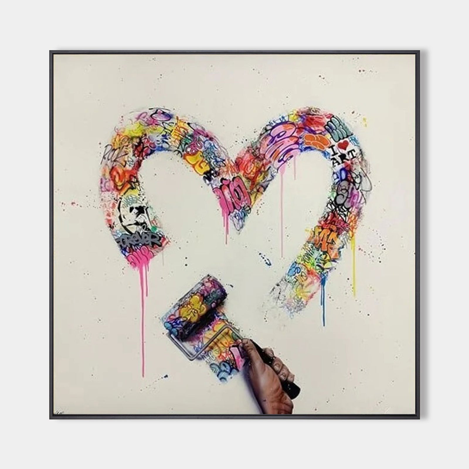 Gesture Heart Graffiti Art Heart Graffiti Painting Heart Graffiti Wall ...