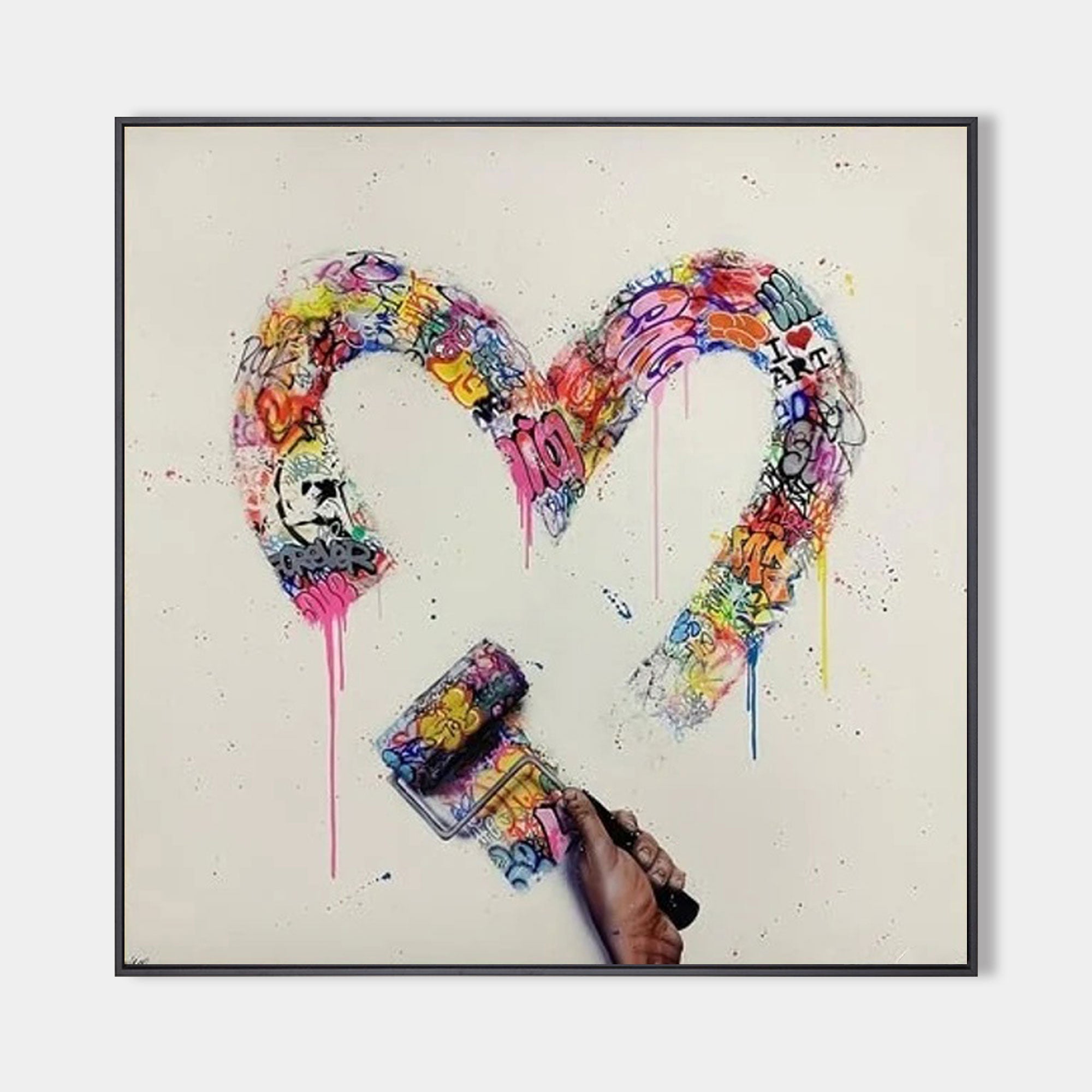 Gesture Heart Graffiti Art Heart Graffiti Painting Heart Graffiti Wall ...