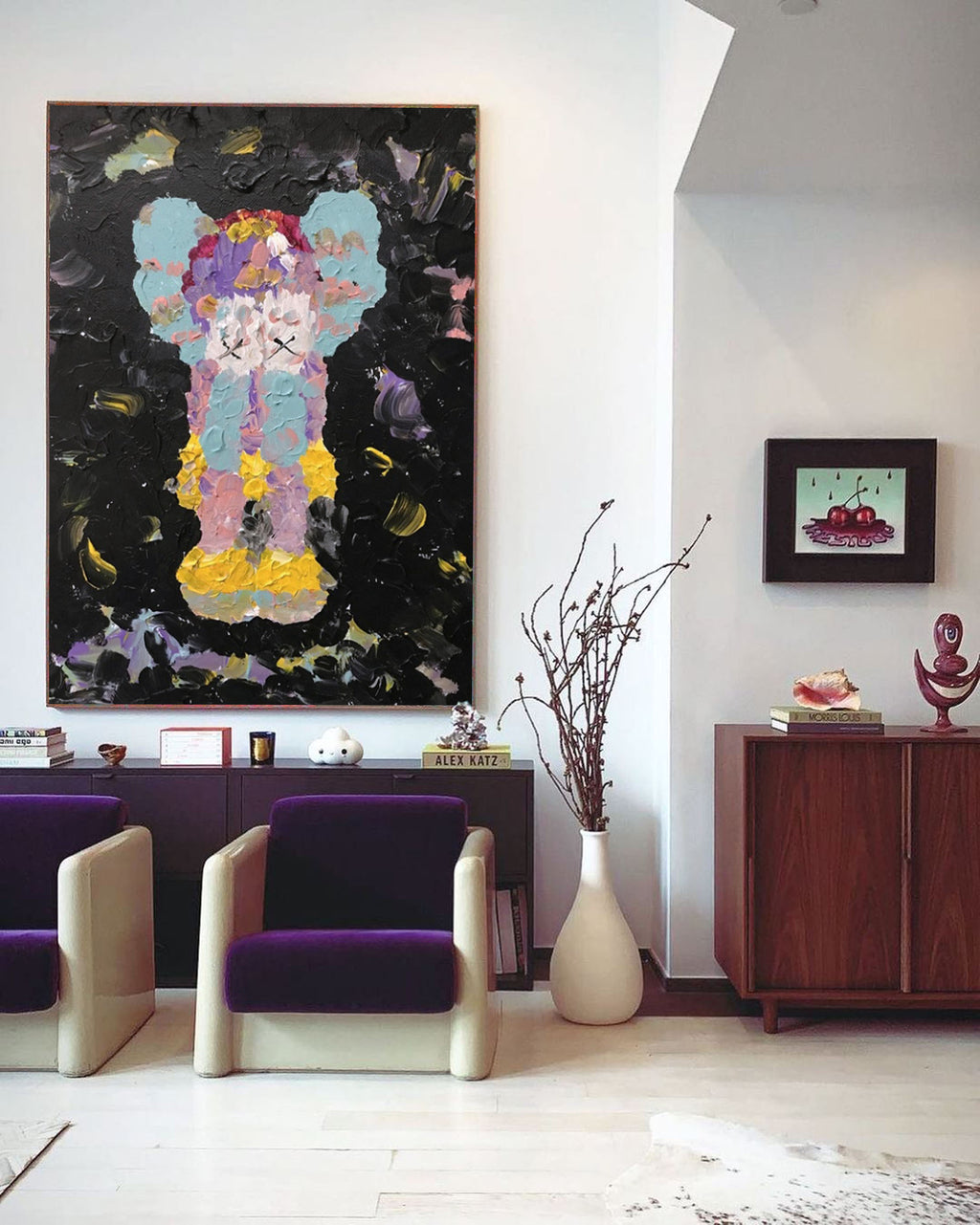 Large Kaws Painting Kaws 3D Textured Wall Paintings Kaws Pop Art Kaws ...