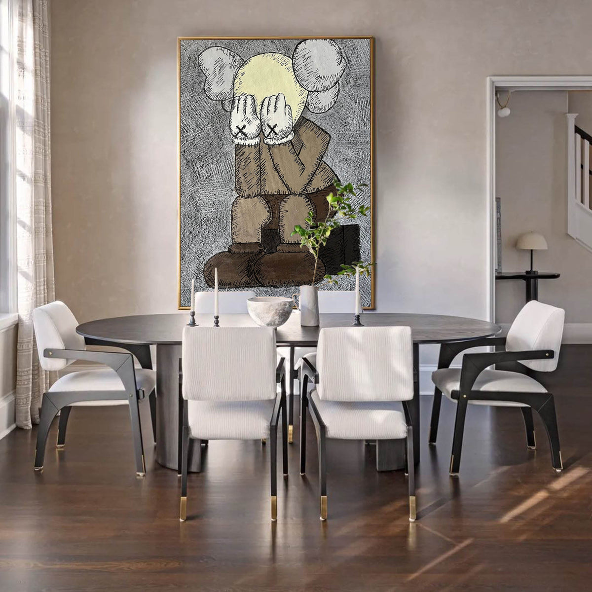 Large Kaws Painting Kaws 3D Textured Wall Paintings Kaws Pop Art Kaws ...