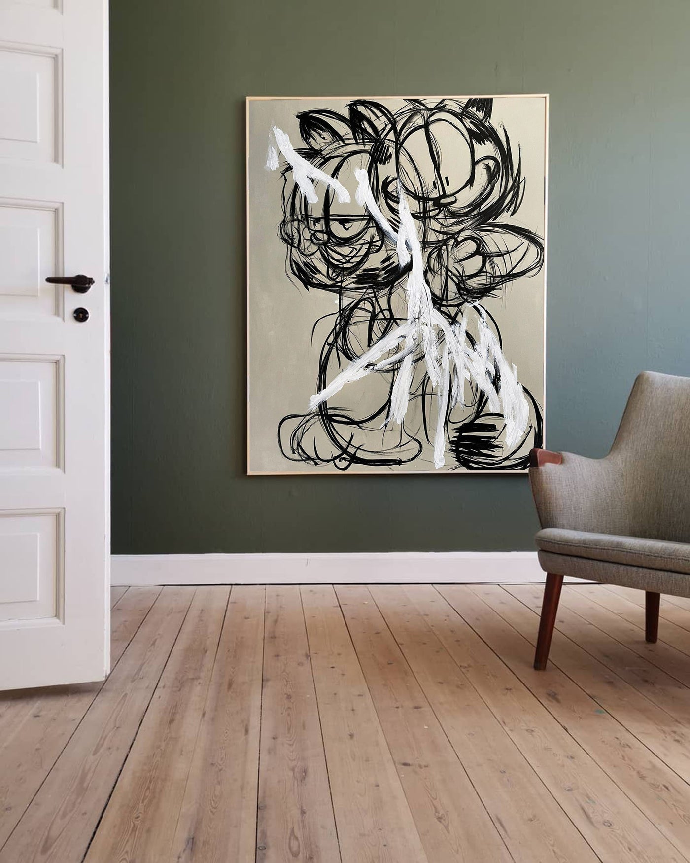 Garfield Graffiti Painting Garfield Pop Art Garfield 3D Textured Wall ...